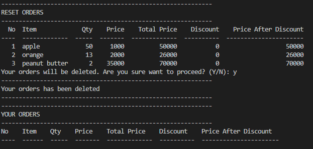 GitHub - naufal-alfarisi/Cashier-Project: Input data to order's list ...