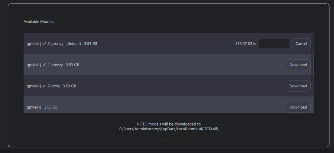 Why can't I download the bin file? · Issue #108 · nomic-ai/gpt4all-chat · GitHub