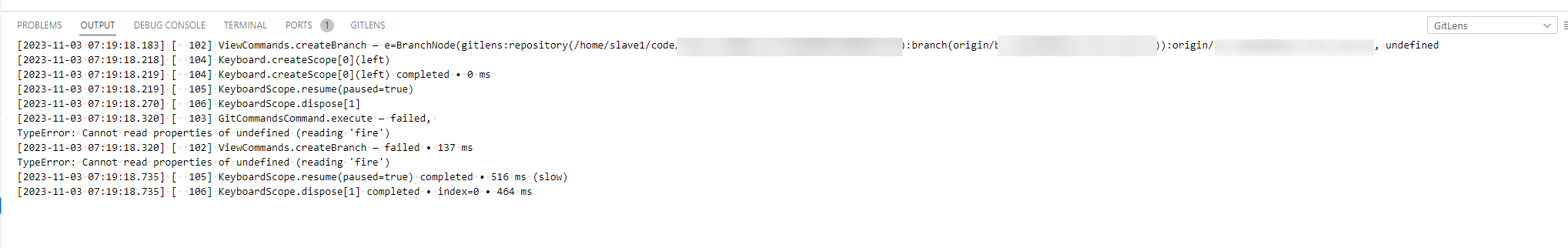Use Create Branch In Vscode Server An Exception Occurs · Issue 2985 · Gitkrakenvscode