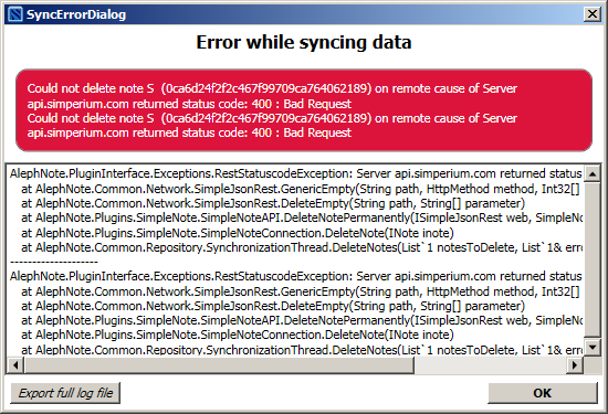 [Low priority] Simplenote delete · Issue #68 · Mikescher/AlephNote · GitHub