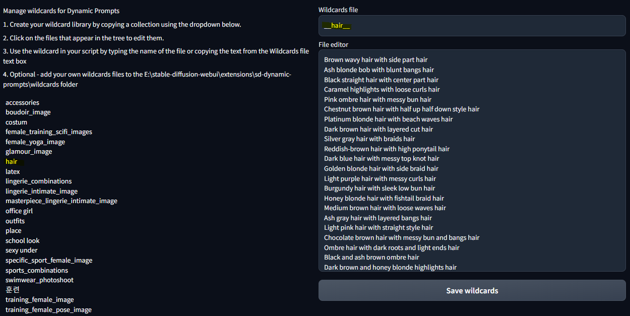 All menus are fine, but wildcards don't work. · Issue #390 · adieyal/sd-dynamic-prompts · GitHub