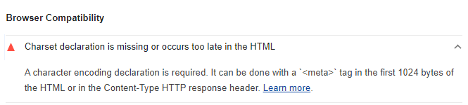 Charset Declaration Is Missing Or Occurs Too Late In The Html In Some Cases · Issue 4121 · Wp