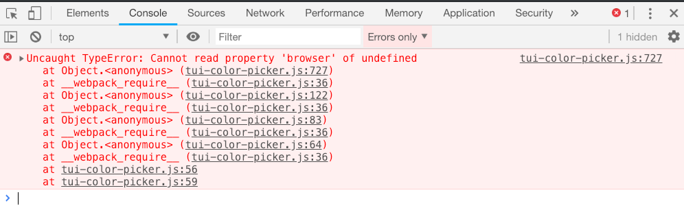 This color-picker JS lib not work with your CDN files - See Web Dev ...