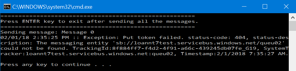Put Token Failed When Sending Message · Issue 415 · Azureazure Service Bus Dotnet · Github 9475