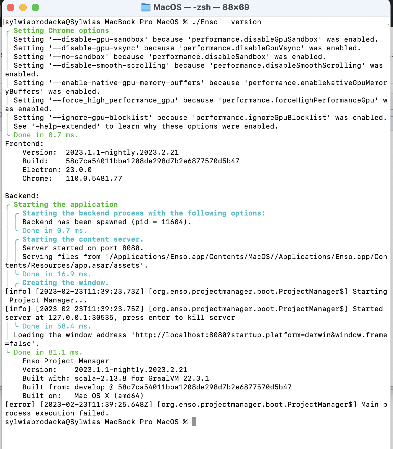 Flag ` Version` Is Returning Too Much Irrelevant Informations · Issue 5751 · Enso Org Enso