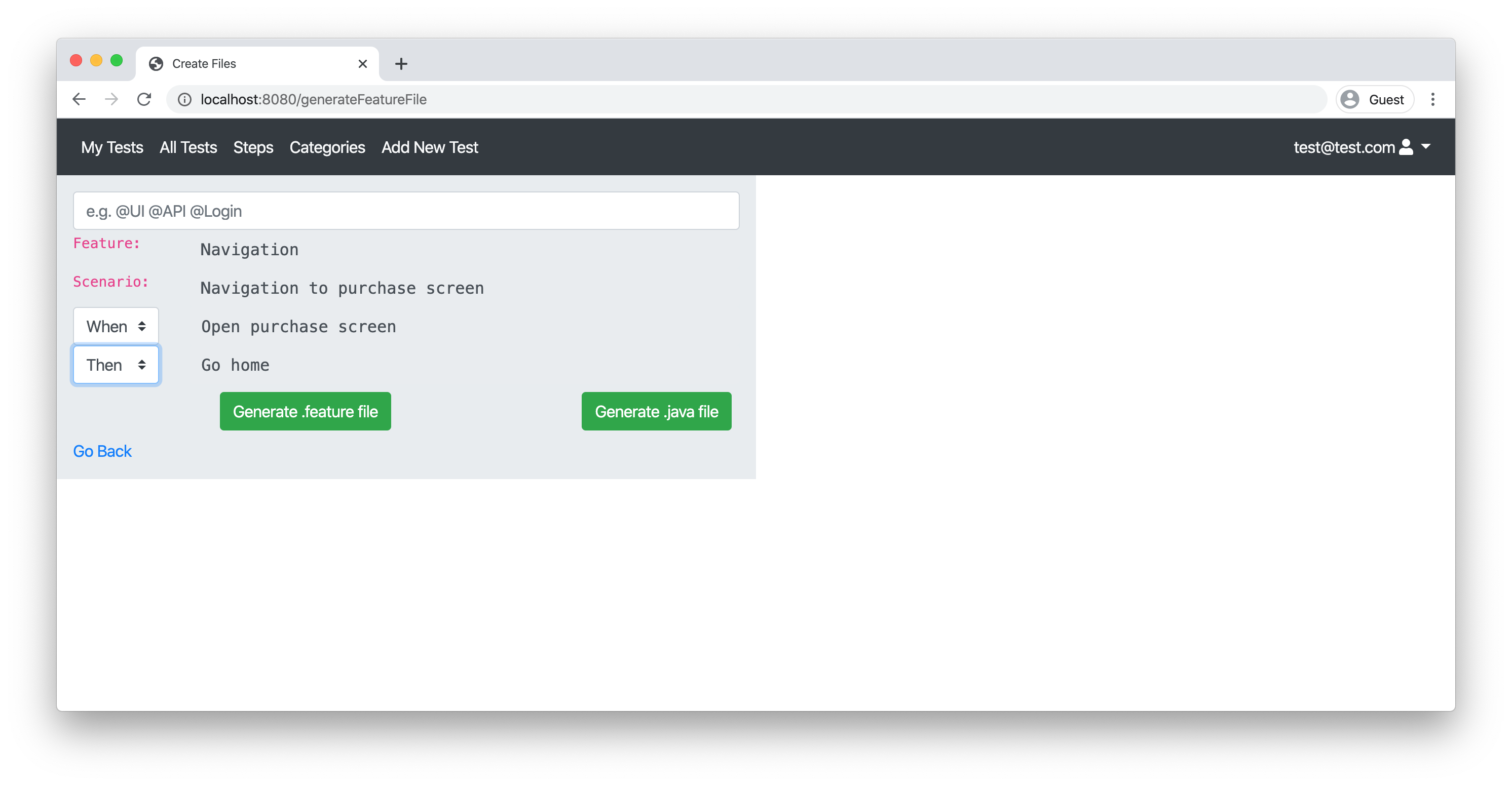 Github Patowntest Management System Spring Boot Thymleaf Application To Create Test Cases