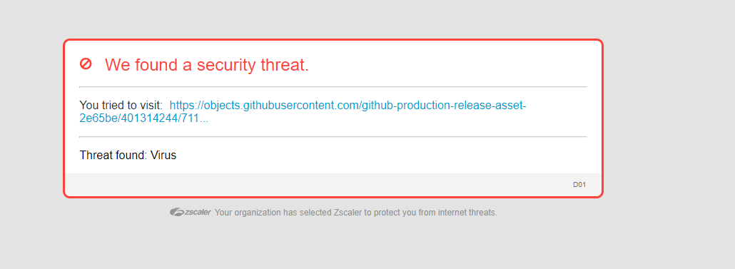 Windows download blocked due to found virus by ZScaler · Issue #399 ...