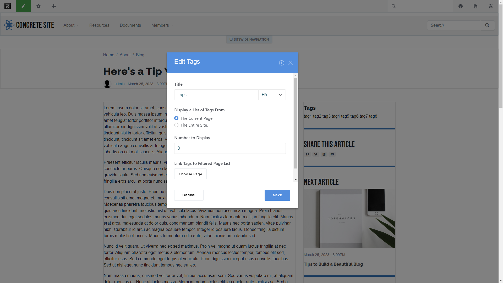 Tags Block Ignores Display Limit · Issue #11334 · concretecms/concretecms · GitHub