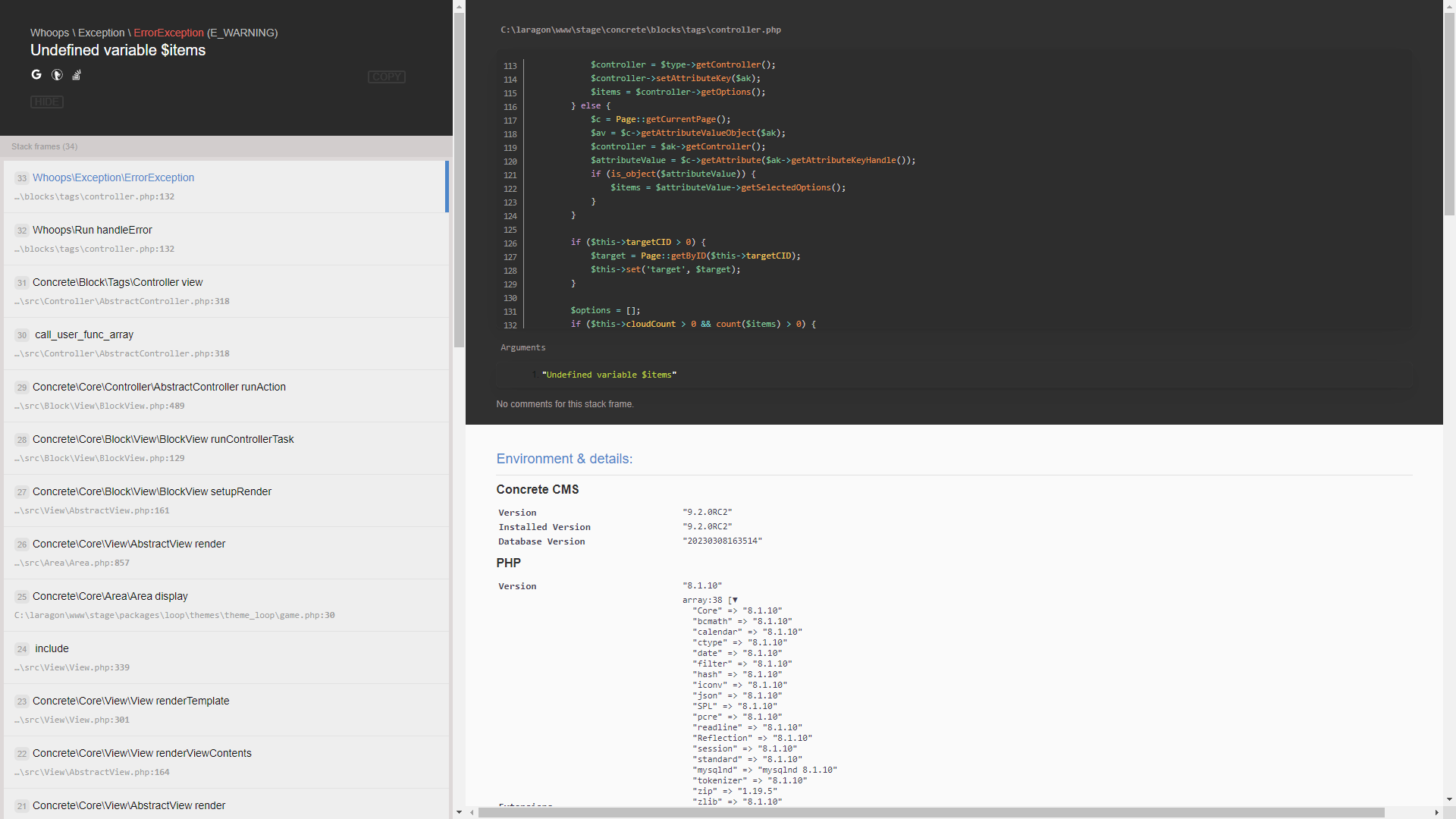 Tags Block can cause an error · Issue #11393 · concretecms/concretecms · GitHub