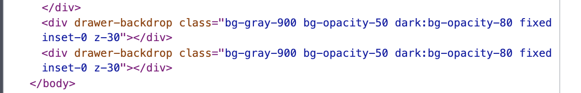 Drawer backdrop not clearing when click outside of drawer to close · Issue #293 · themesberg ...