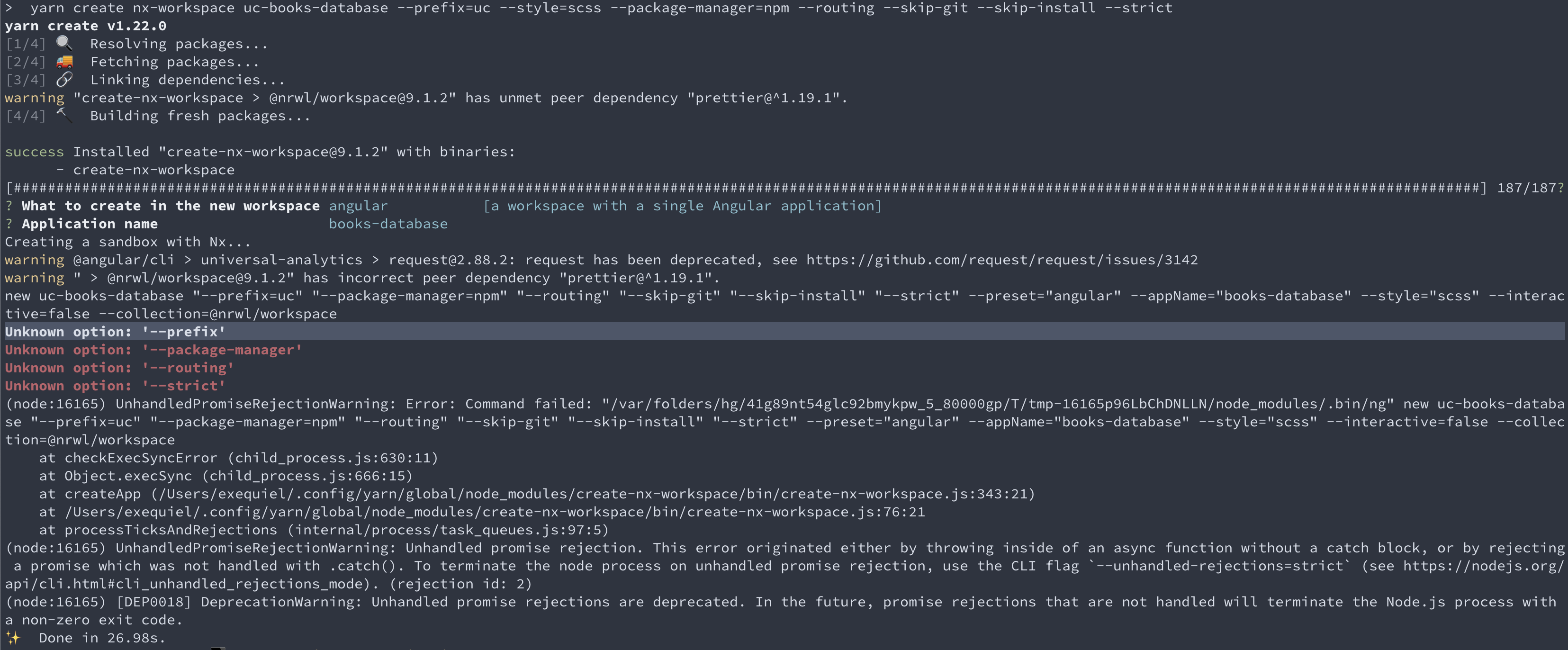 Create Nx Workspace Does Not Understand Ng New Options · Issue 1539 · Nrwlnx · Github