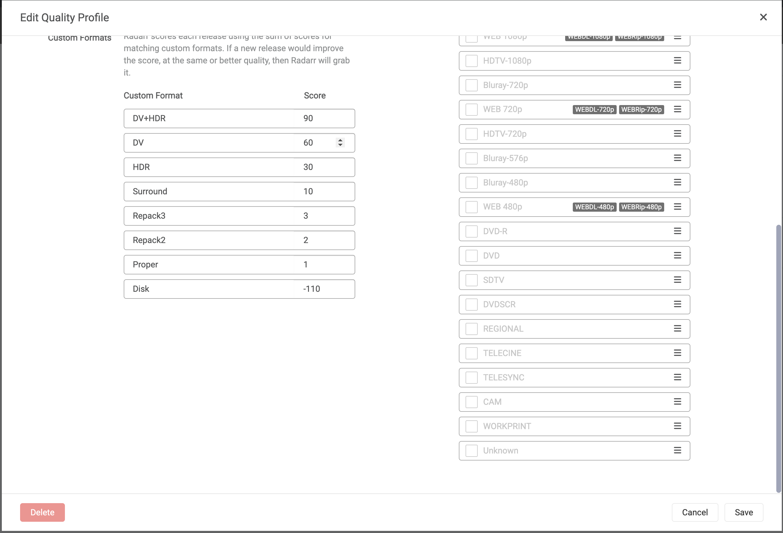 Custom Format upgrade does not respect Quality Cutoff in Po · Issue #8041 · Radarr/Radarr · GitHub