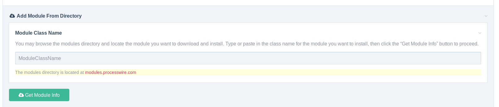 Changing the Button label ( Download And Install ) · Issue #701 · processwire/processwire-issues ...