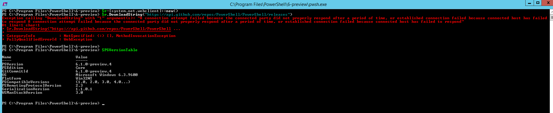 Invoke-WebRequest fails to establish connection · Issue #7314 · PowerShell/PowerShell · GitHub