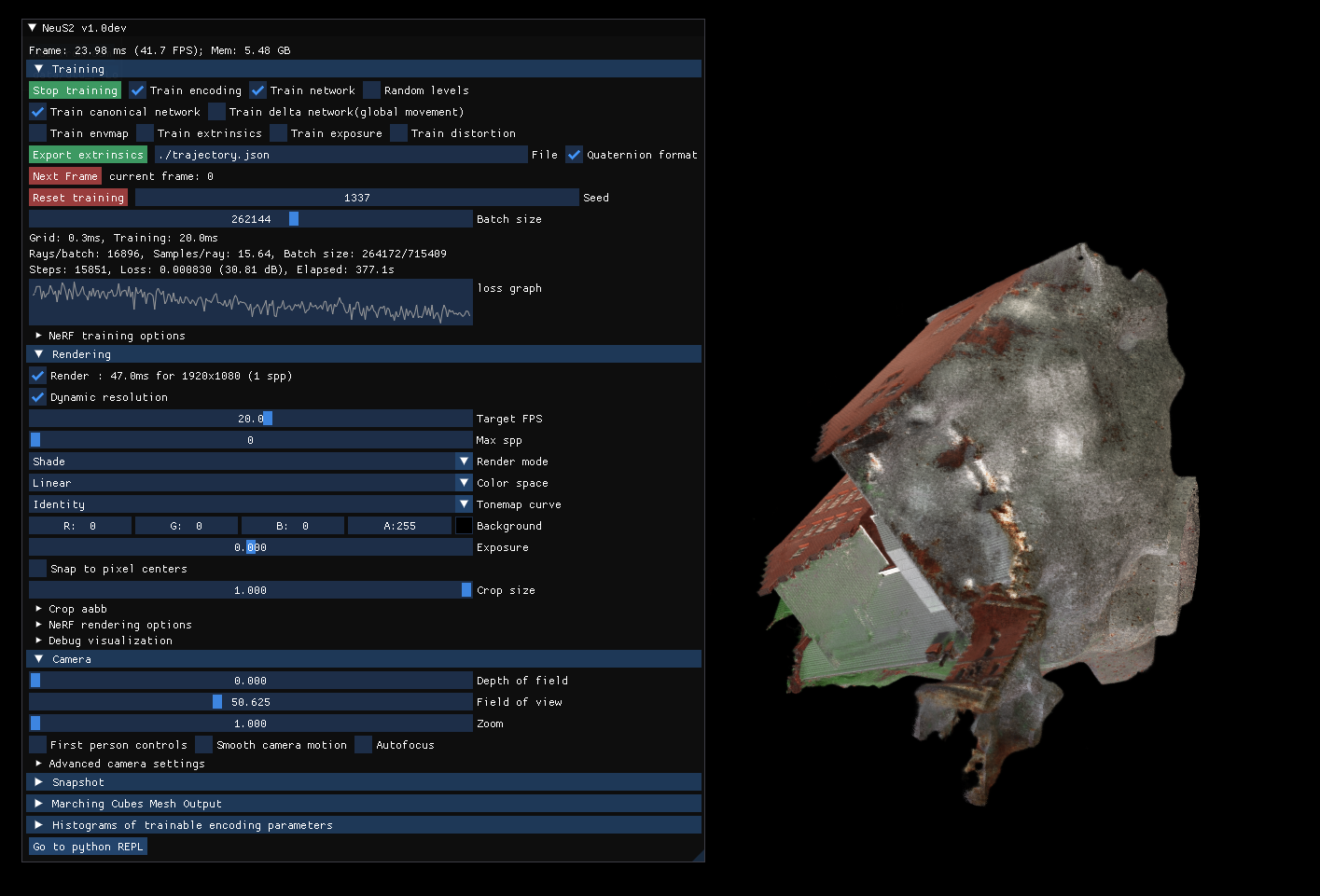 Error in training · Issue #3 · 19reborn/NeuS2 · GitHub