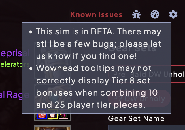 Hunter Set Bug · Issue #2546 · wowsims/wotlk · GitHub
