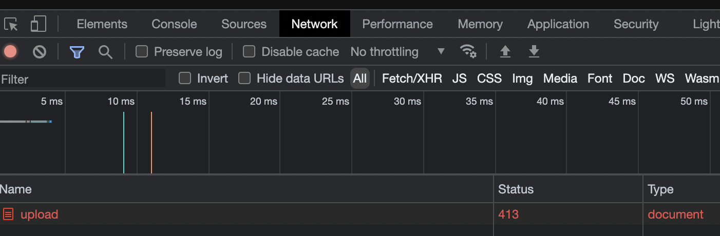 🐛 [Bug]: No 413 response sent to firefox · Issue #2086 · gofiber/fiber · GitHub