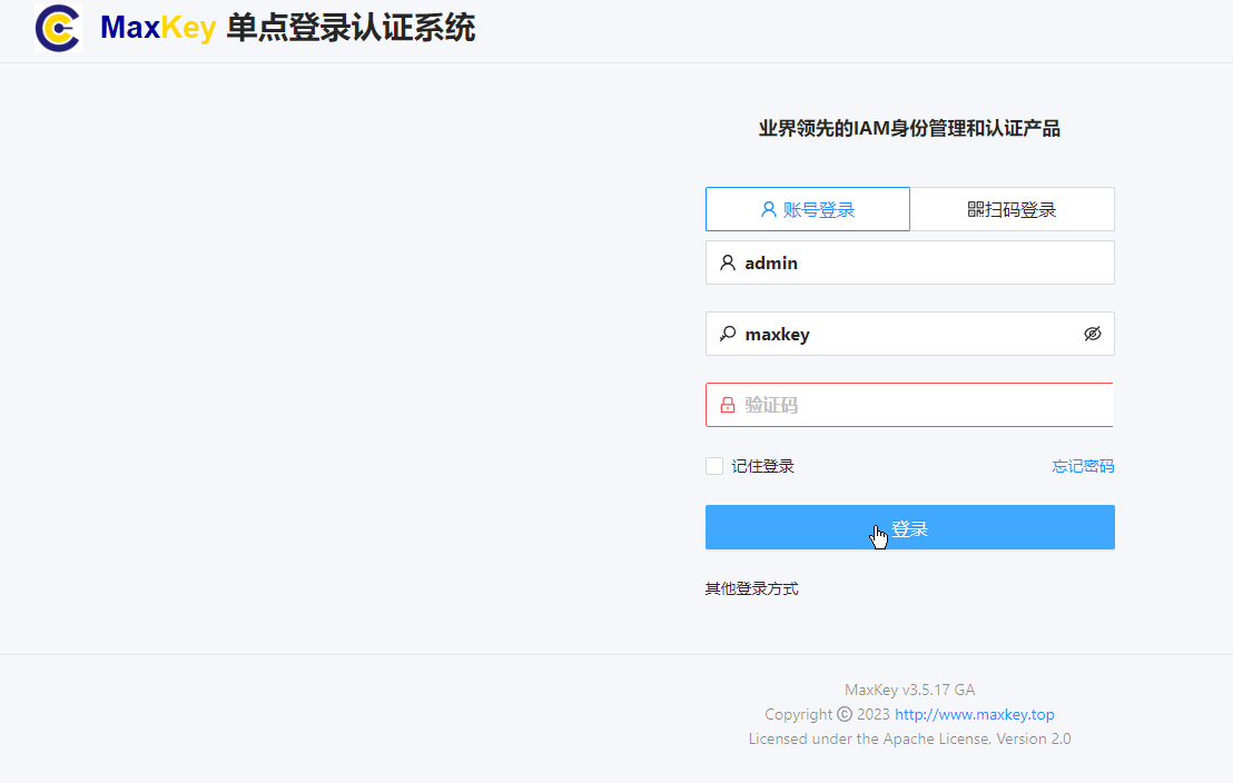 /maxkey/#/passport/login 验证码怎么填，验证码图片也不展示 · Issue #141 · dromara/MaxKey · GitHub