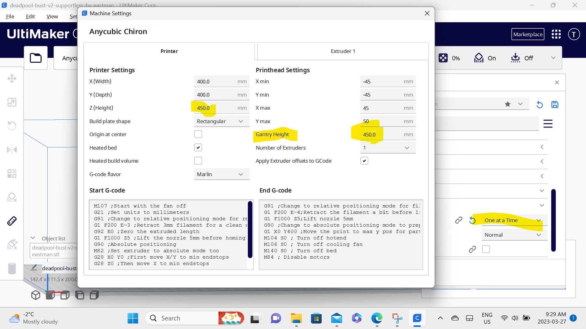 Cura 530 Z Height Issue With Printer Settings · Issue 15046 · Ultimakercura · Github 