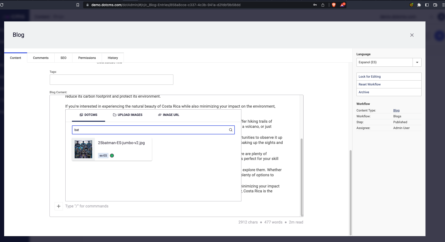 Block Editor: Error uploading images in a different default language. · Issue #24285 · dotCMS ...
