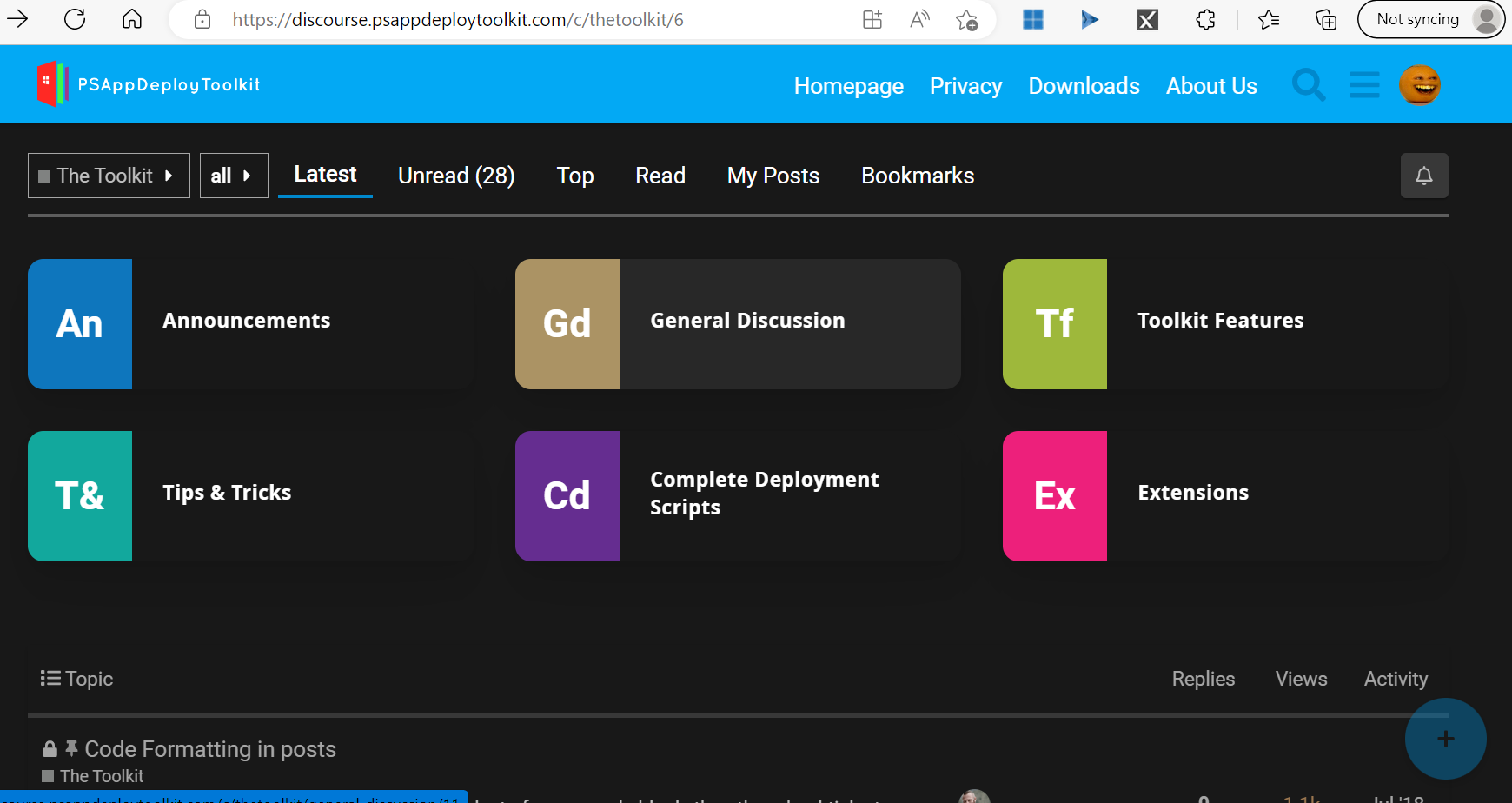 Fyi Psappdeploytoolkit Has A Discourse Site Too · Psappdeploytoolkit Psappdeploytoolkit
