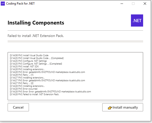 Offline installer fails to install extensions · Issue #180 · dotnet/vscode-dotnet-runtime · GitHub