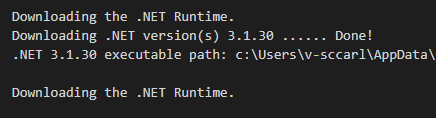 Downloading the same runtime twice displays downloading message in output · Issue #649 · dotnet ...