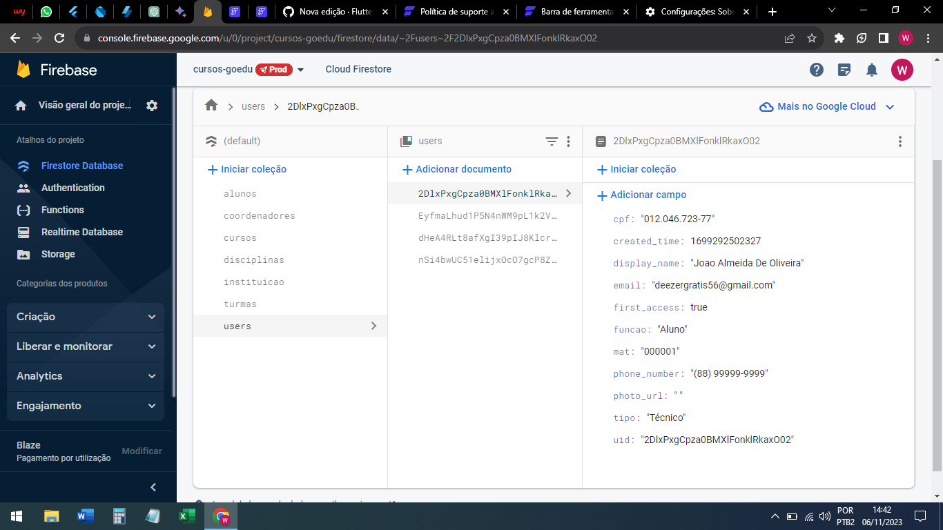 FlutterFlow Não Consegue Ler Dados Do Firebase · Issue #1793 · FlutterFlow/flutterflow-issues ...