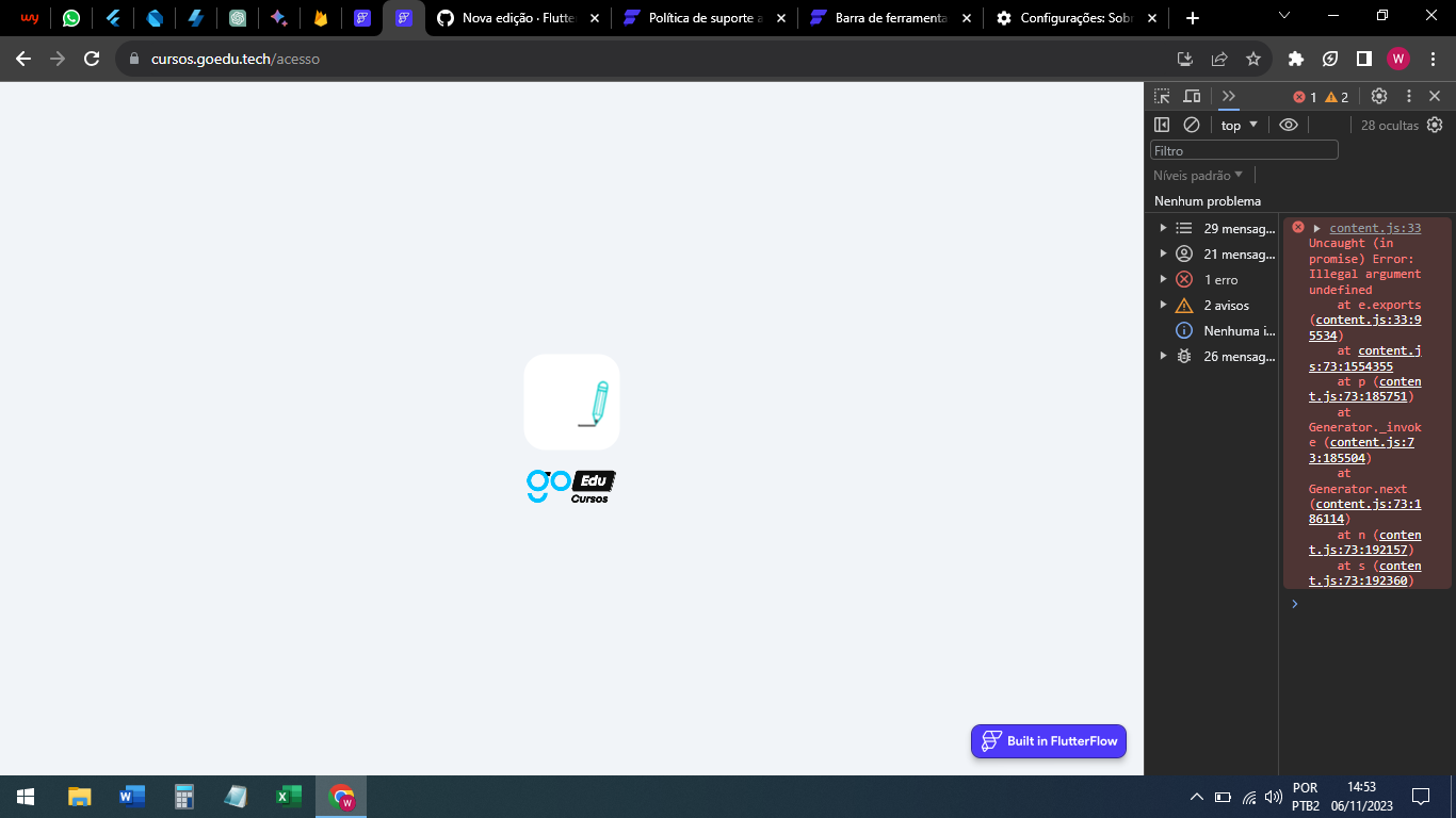 FlutterFlow Não Consegue Ler Dados Do Firebase · Issue #1793 · FlutterFlow/flutterflow-issues ...