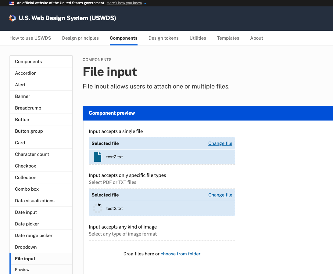File Input: Loader spins indefinitely after selecting files with the same name in multiple ...