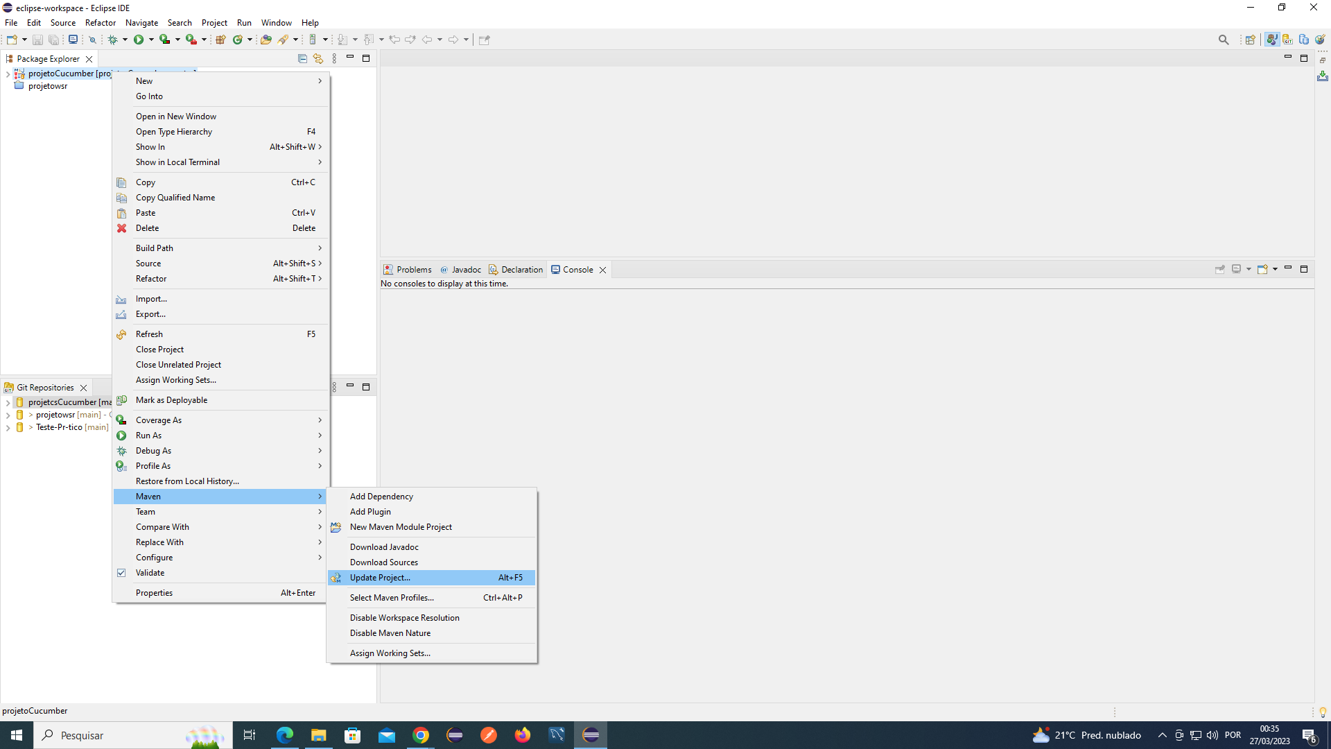 GitHub - wsousareis/projetoCucumber: projetoCucumber
