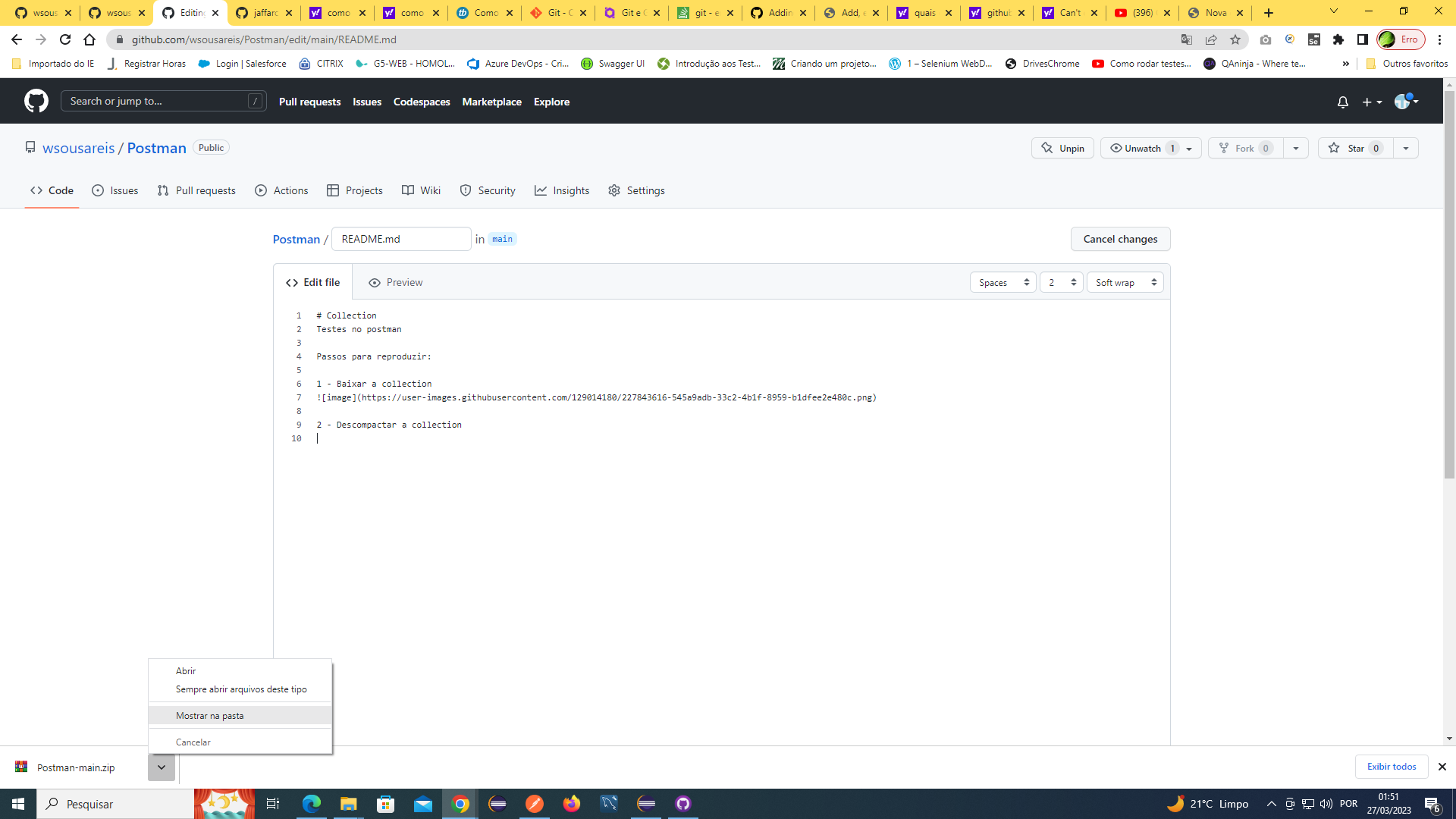Github Wsousareis Postman Automação De Testes Cucumber Selenium Webdriver Junit E Mysql