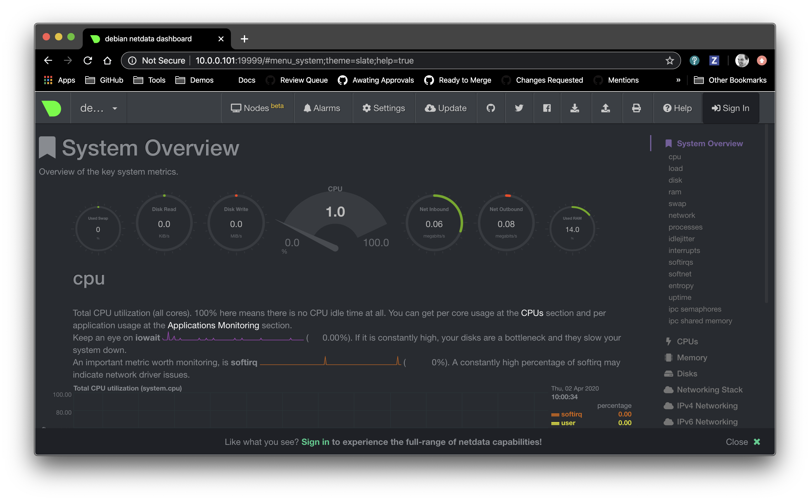 Netdata Installed Running But Unable To Access Via Dashboard Via Browser · Issue 8564