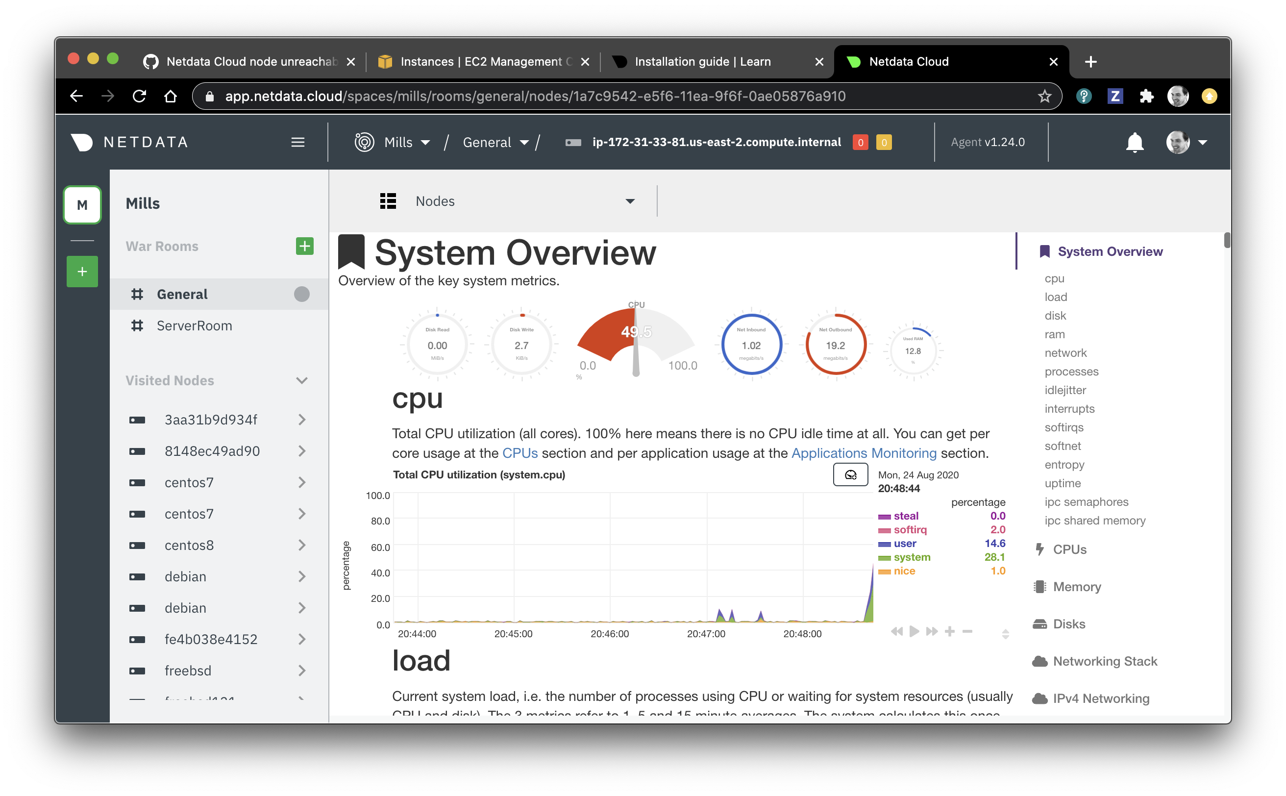 Netdata Cloud node unreachable in war room · Issue #9624 · netdata/netdata · GitHub