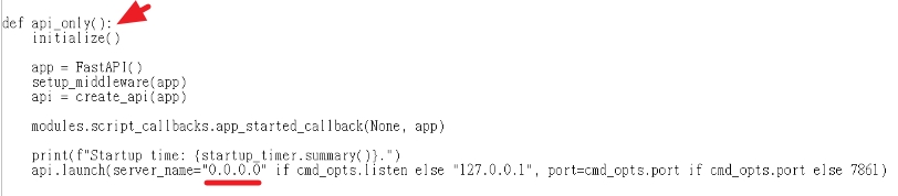 Can't make it work --listen --port --gradio.auth, username, password ...