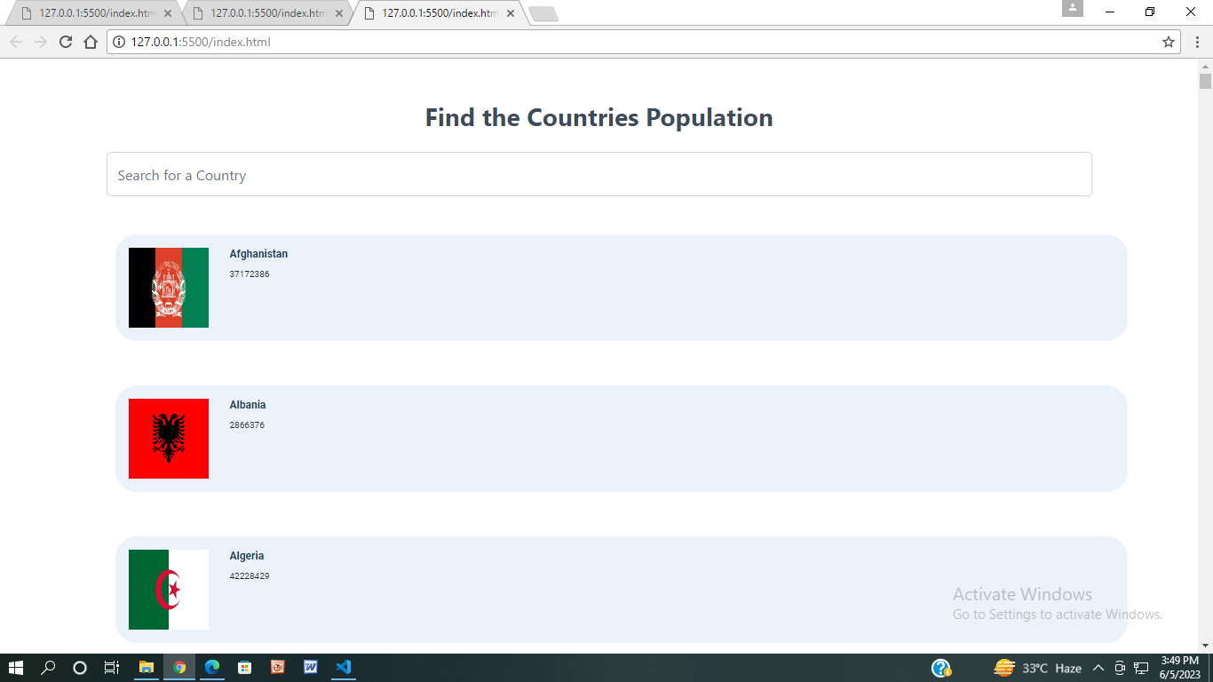 GitHub - gaursid23/countryAndPopulation: HTML+CSS+JavaScript+fetchAPI