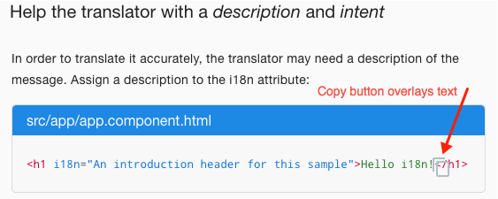 Aio Code Copy Button Overlays Code · Issue 17247 · Angularangular · Github