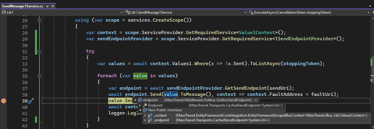 Invalid OutboxSendEndpoint when sending messages to ASB from BackgroundServices using EF Outbox ...