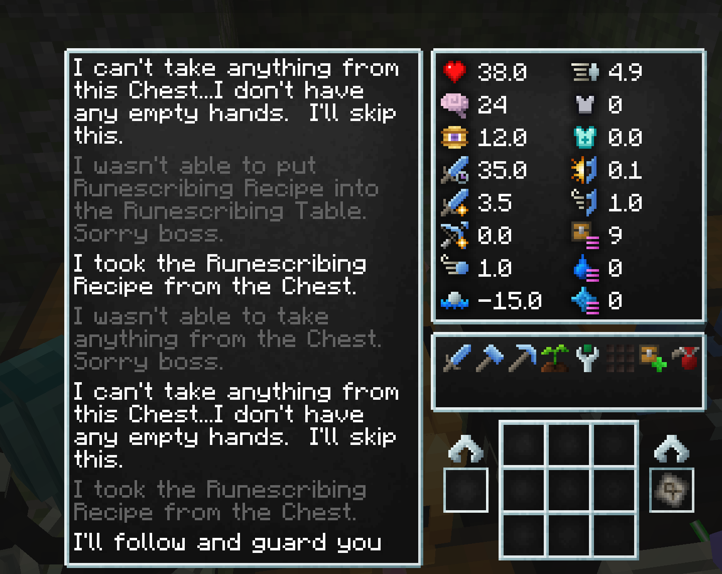 Sided inventories don't seem to be working on runescribing table for ...