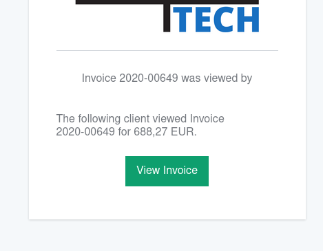 Invoice was viewed notification email does not contain the customers ...