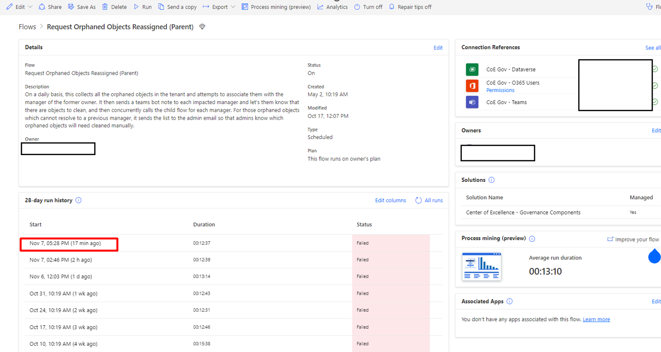 [CoE Starter Kit - BUG] Error in orphan objects module · Issue #7040 · microsoft/coe-starter-kit ...