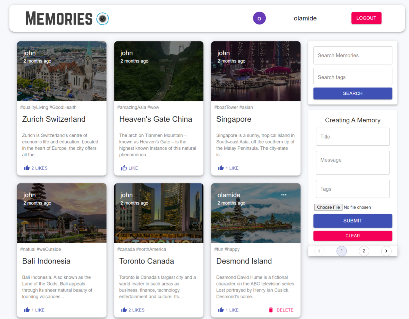 GitHub - khrisdain/memories_app: social media application