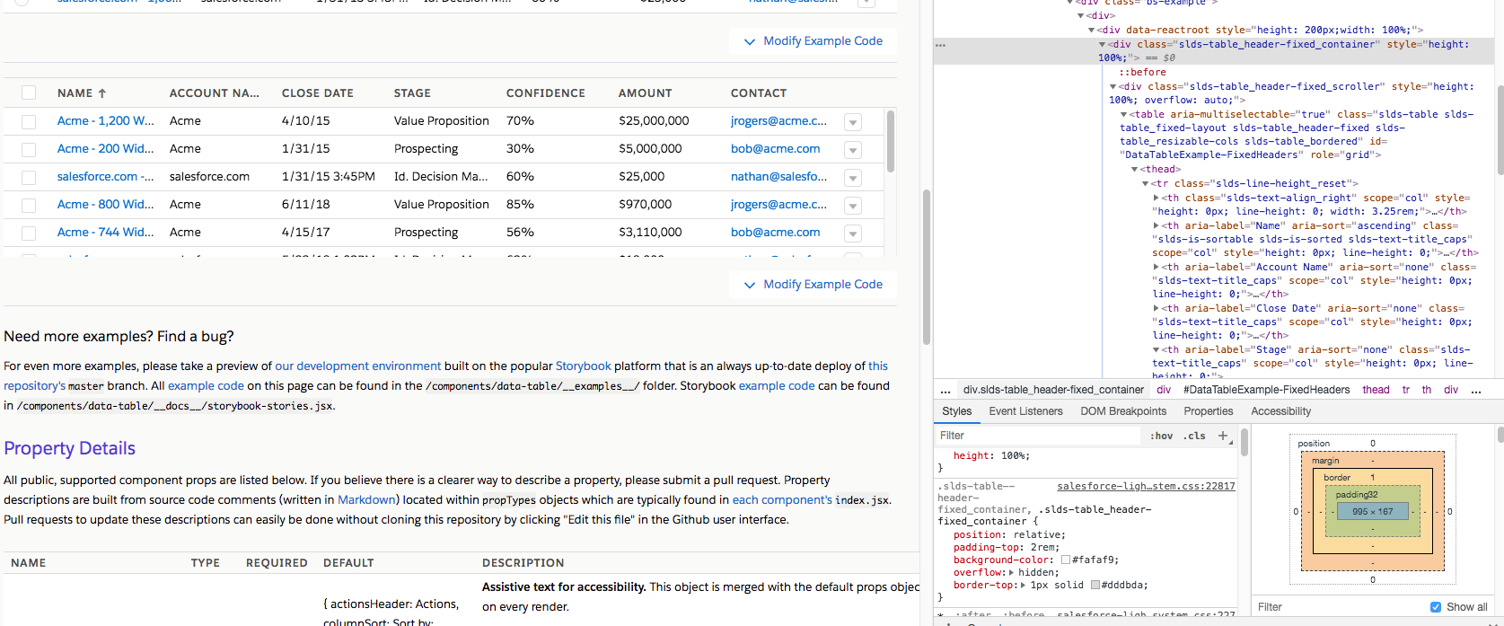 DataTable: Missing top border in Fixed Header · Issue #1753 · salesforce/design-system-react ...