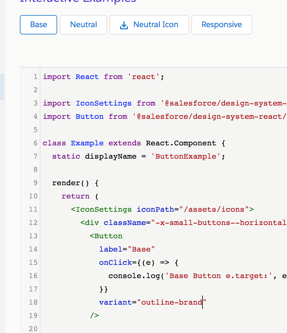 Add Outline Brand Button To Button Examples On Doc Website · Issue 1943 · Salesforce Design