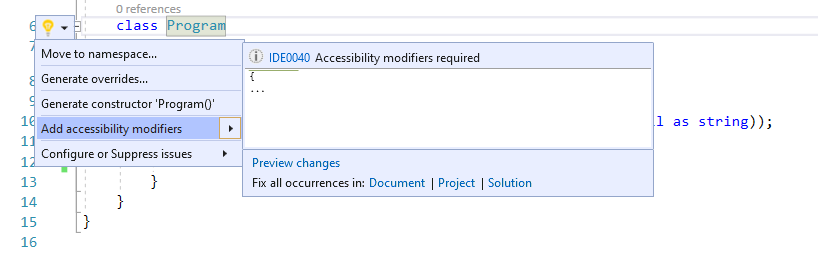 Code Action preview window showing the end of the content · Issue #38345 · dotnet/roslyn · GitHub