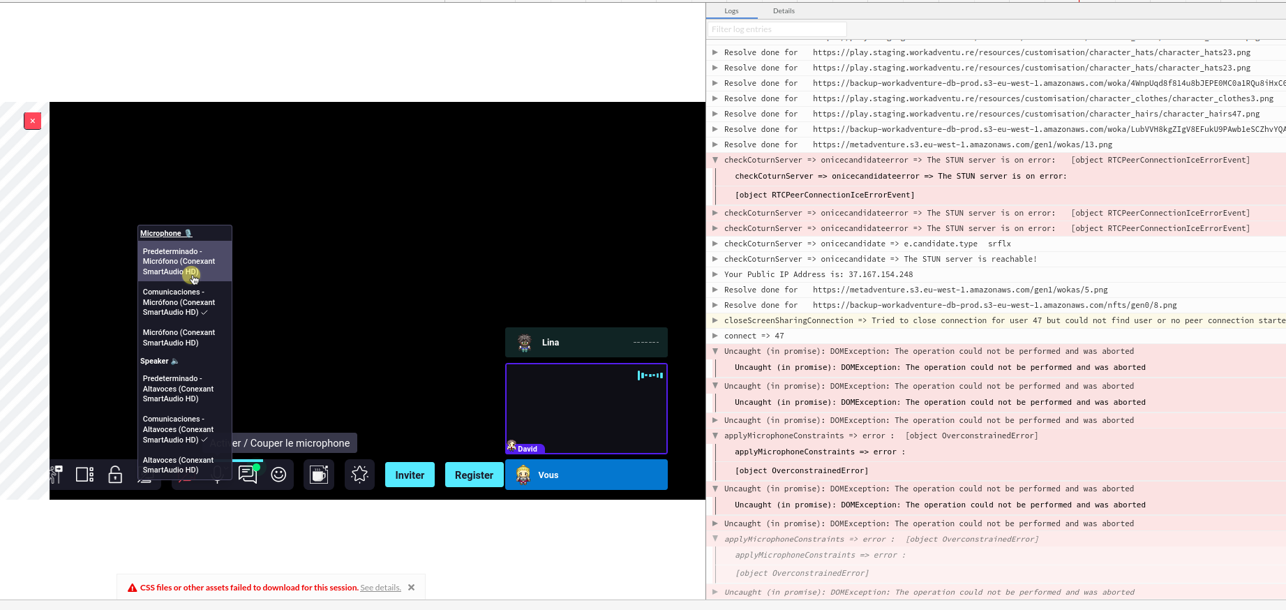 Microphone connection issue · Issue #3053 · workadventure/workadventure · GitHub