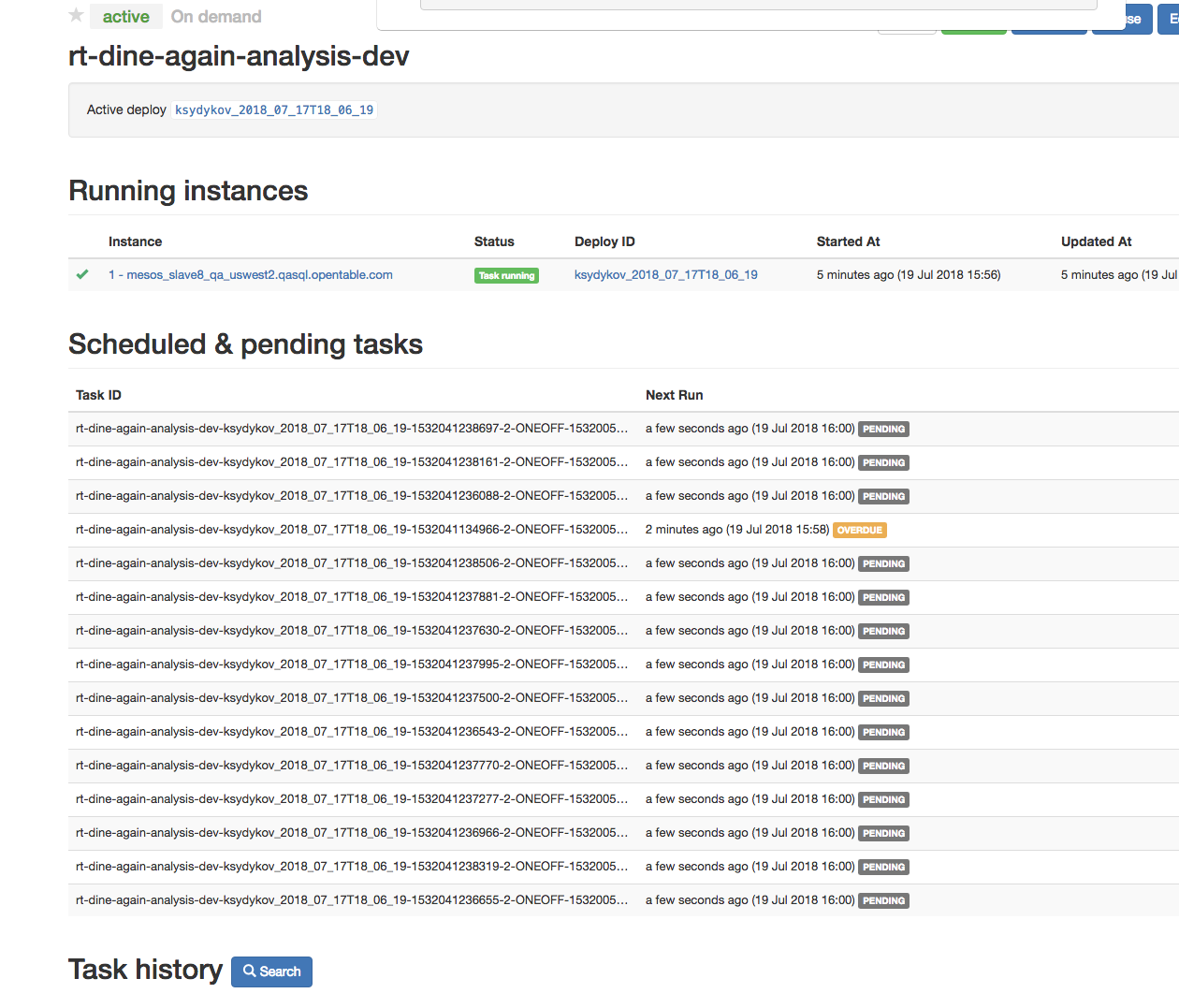 ON_DEMAND tasks launch infinitely · Issue #1824 · HubSpot/Singularity · GitHub