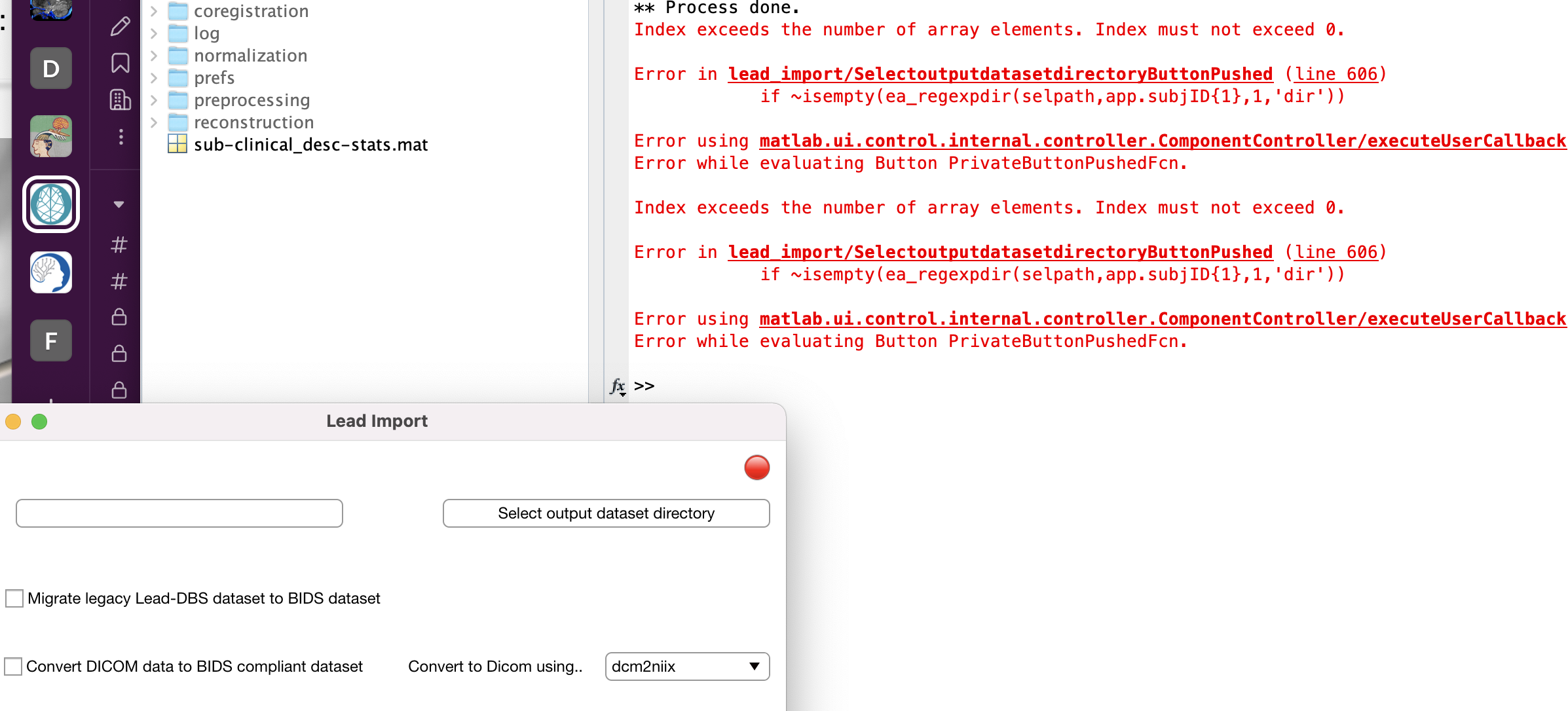 BUG cancel open dlg in lead import leads to error · Issue #790 · netstim/leaddbs · GitHub