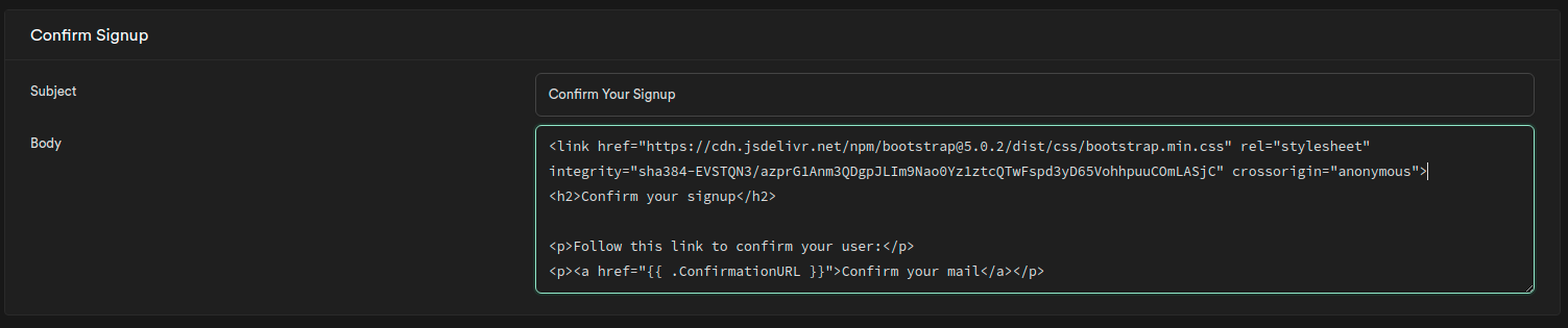 Error when saving auth template with CDN links · Issue #2256 · supabase/supabase · GitHub