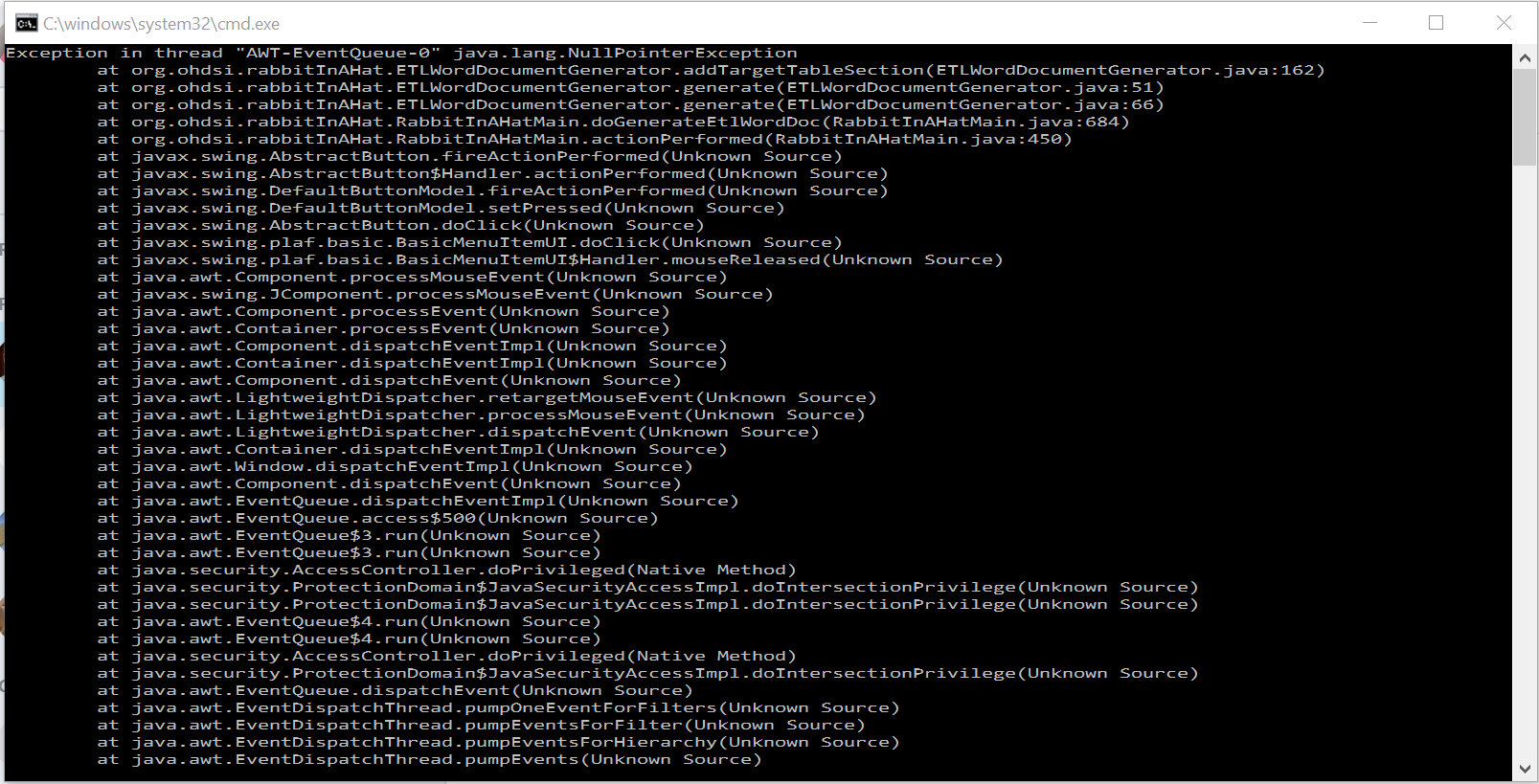 Unable to generate document · Issue #155 · OHDSI/WhiteRabbit · GitHub